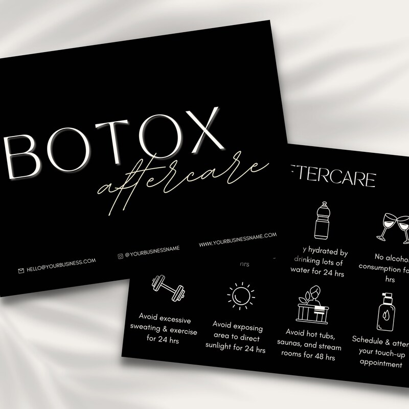 Botox Aftercare Cards - Etsy