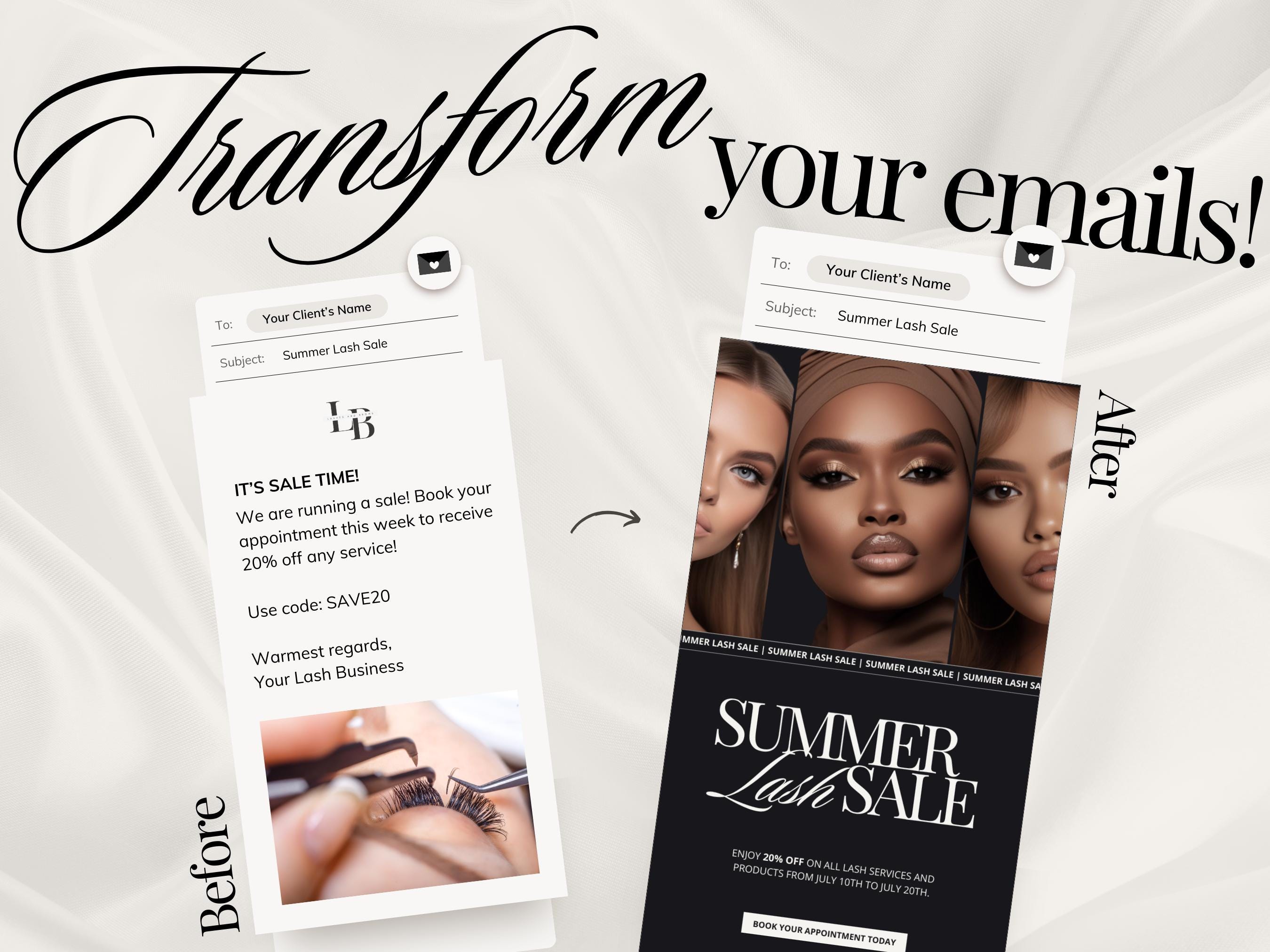Lash Tech | Email Template | Acuity Scheduling | Lash Content | Lash ...