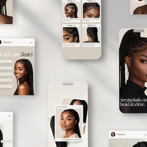 Hair Braider Instagram Posts & Story Templates | Social Media Content ...