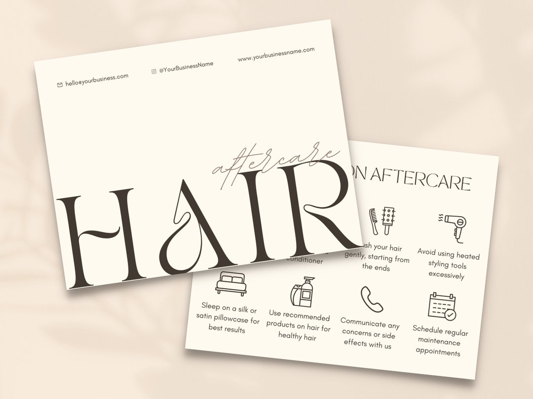 Hair Extensions Aftercare | Aftercare Instructions Salon | Esthetician ...