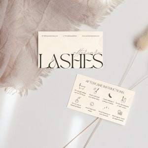 Lash Aftercare Cards | Eyelash Extension | Lash Tech | Esthetician ...