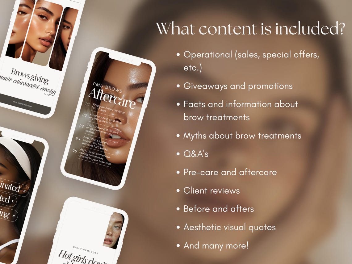 Brow Tech Instagram Post and Story Templates | Beauty Salon ...