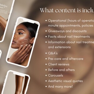 Nail Tech Templates, Esthetician Instagram Stories and Posts, Social ...