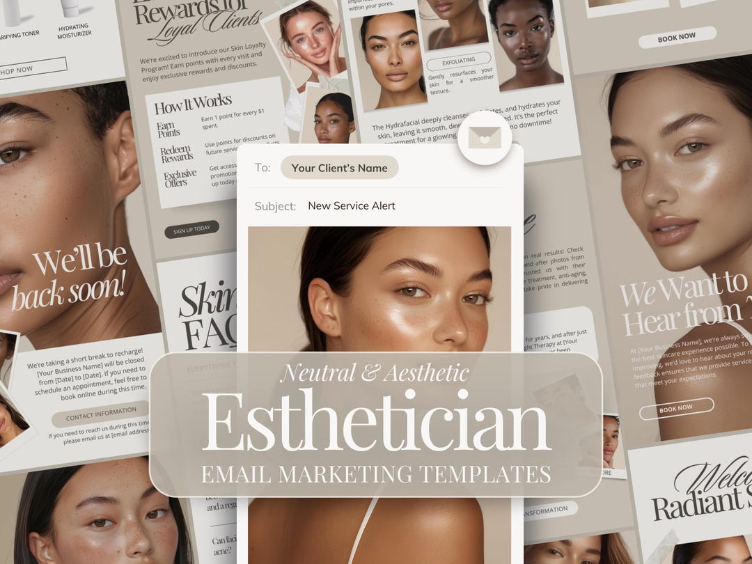 Esthetician | Skincare Template | Email Marketing | Acuity Scheduling ...