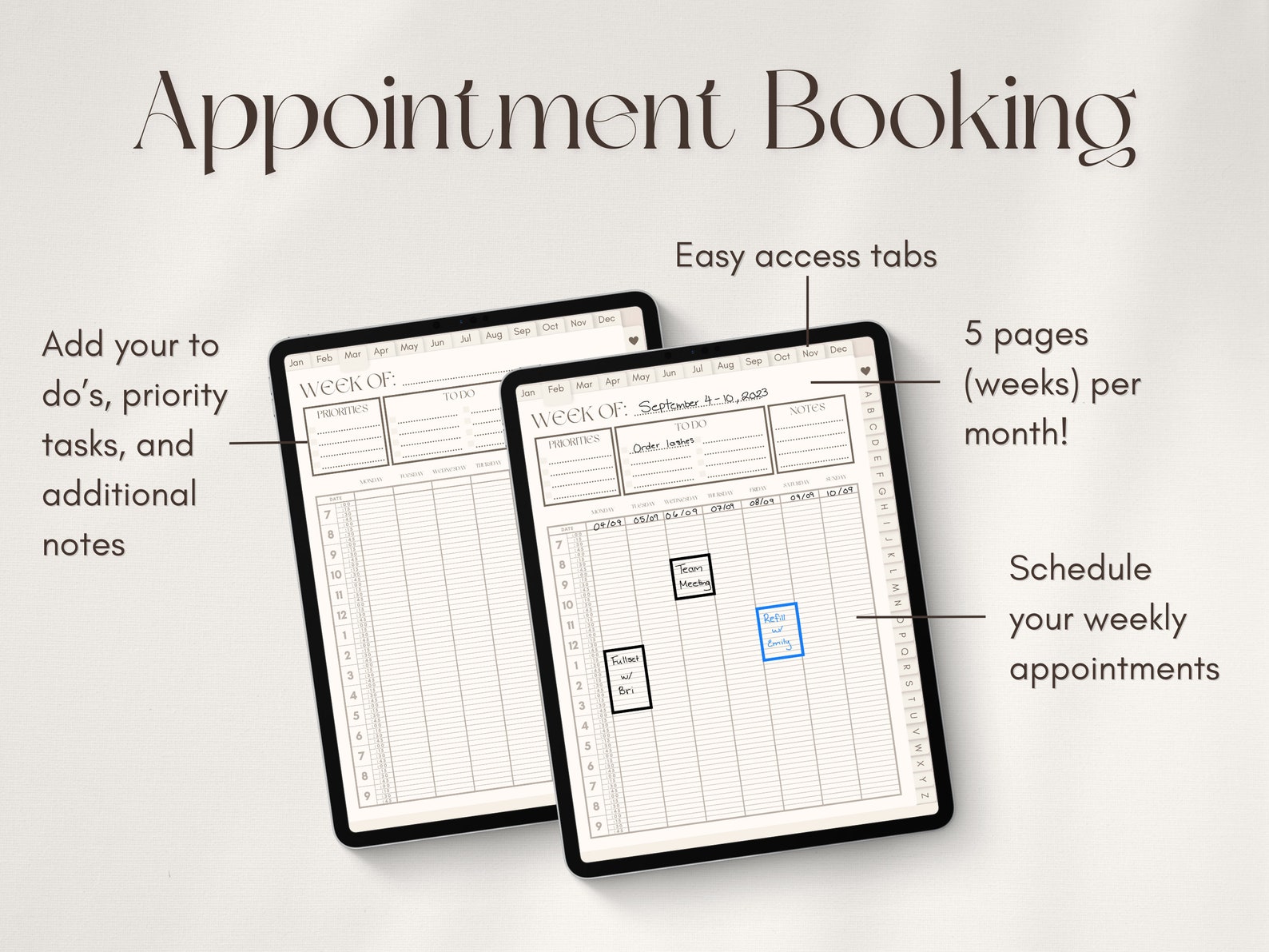 Lash Tech Client Record Book Appointment Calendar Business Planner ...