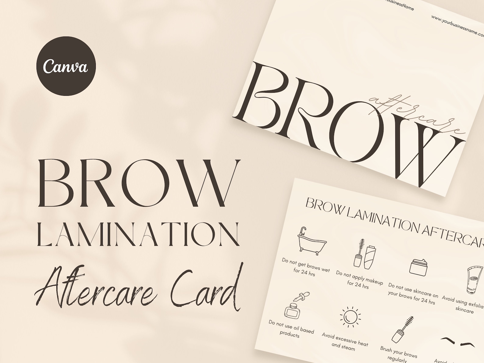 Brow Lamination | Aftercare Cards | Eye Brows | Branding Kit ...