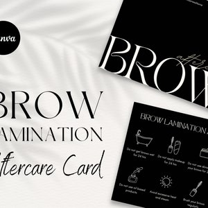 Brow Lamination | Aftercare Cards | Eye Brows | Branding Kit ...