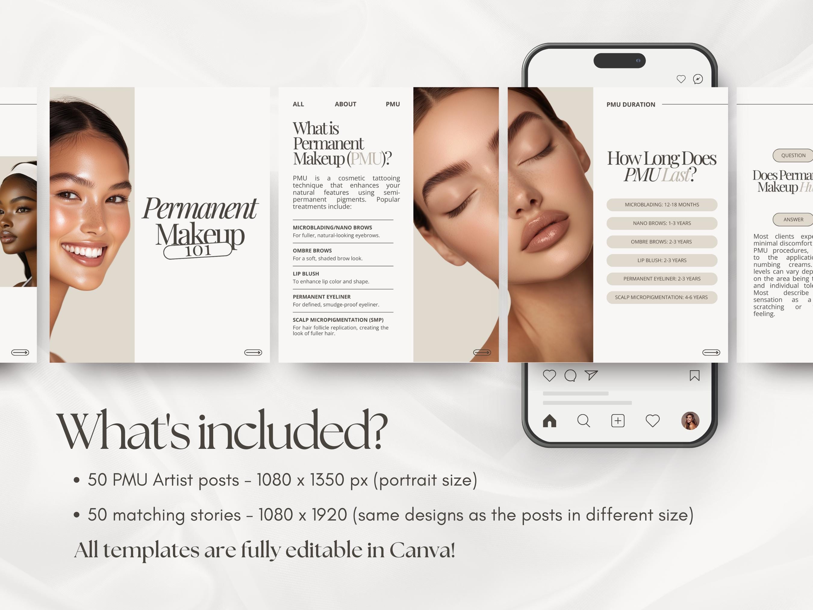 Permanent Makeup Artist | PMU Instagram Post | Eye Brows | PMU Bundle ...