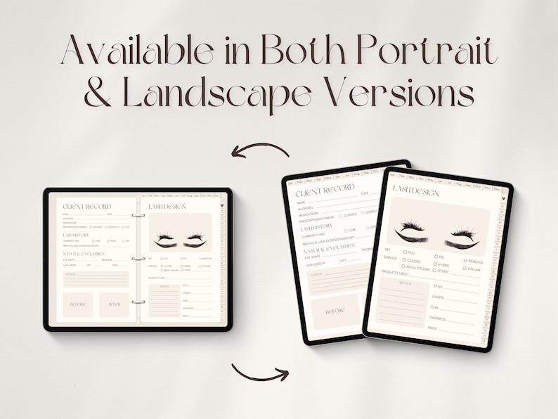 Lash Tech Client Record Book Appointment Calendar Business Planner ...