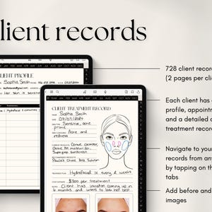 Esthetician Planner | Client Record Book | Client Tracker | Treatment ...