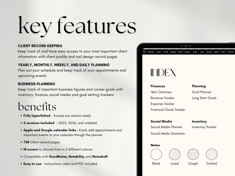 Nail Salon Appointment Book | Nail Art Template | Client Record Book ...