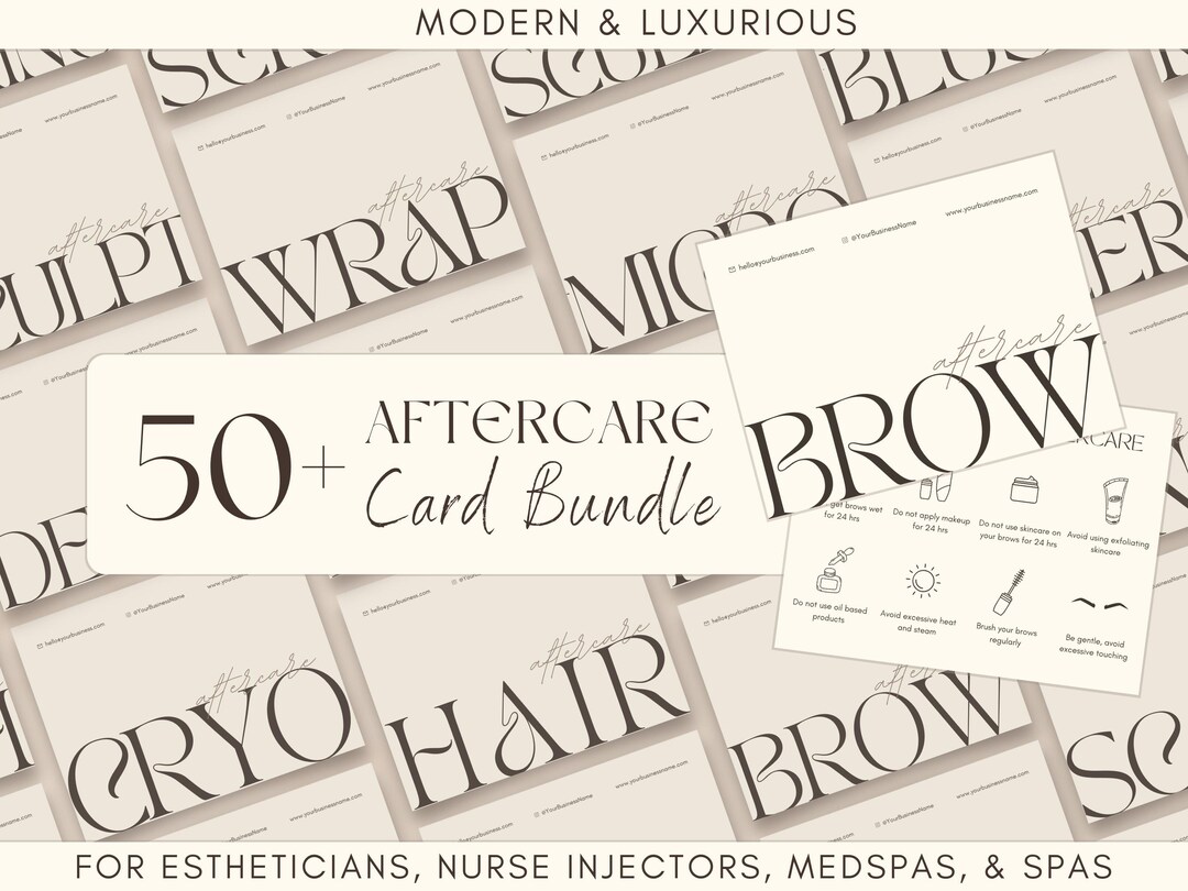 Aftercare Cards | Skincare Template | Esthetician Template | Aftercare ...