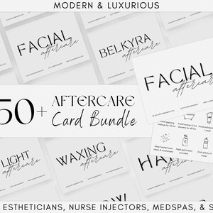 Aftercare Cards Skincare Template Esthetician Template Aftercare ...