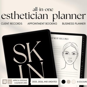 Esthetician Planner | Client Record Book | Client Tracker | Treatment ...
