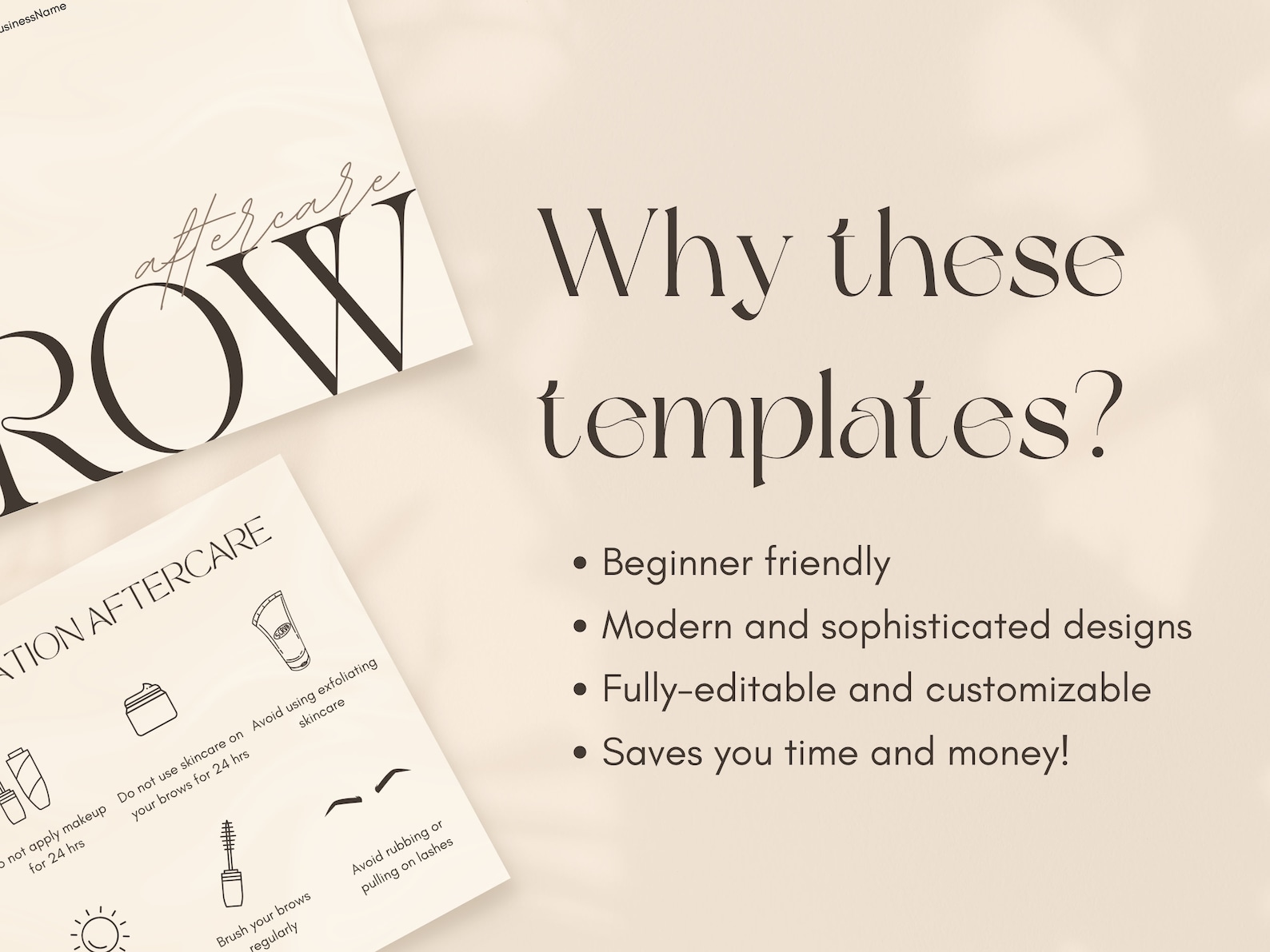 Brow Lamination | Aftercare Cards | Eye Brows | Branding Kit ...