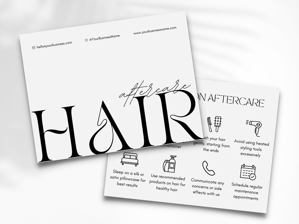 Hair Extensions Aftercare | Aftercare Instructions Salon | Esthetician ...