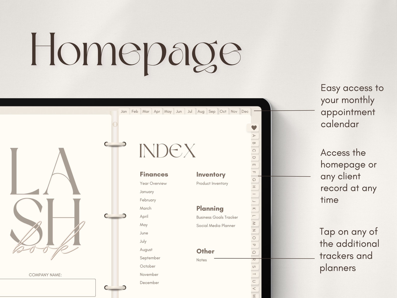 Lash Tech Client Record Book Appointment Calendar Business Planner ...