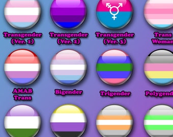 Items similar to Polygender Pride Flag 1.5" Pinback Button - Trigender ...