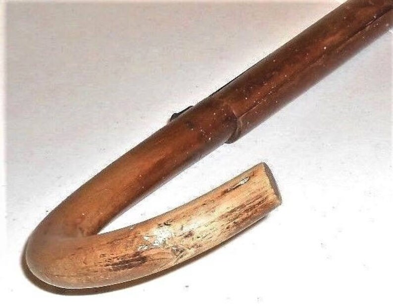 Vintage Wood Primitive Bent Handle Cane Three Leg Plant Stand - Etsy