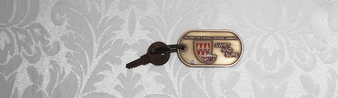 32D Army Air Missile Defense Command Metal Tag on Old Key Ring/key - Etsy