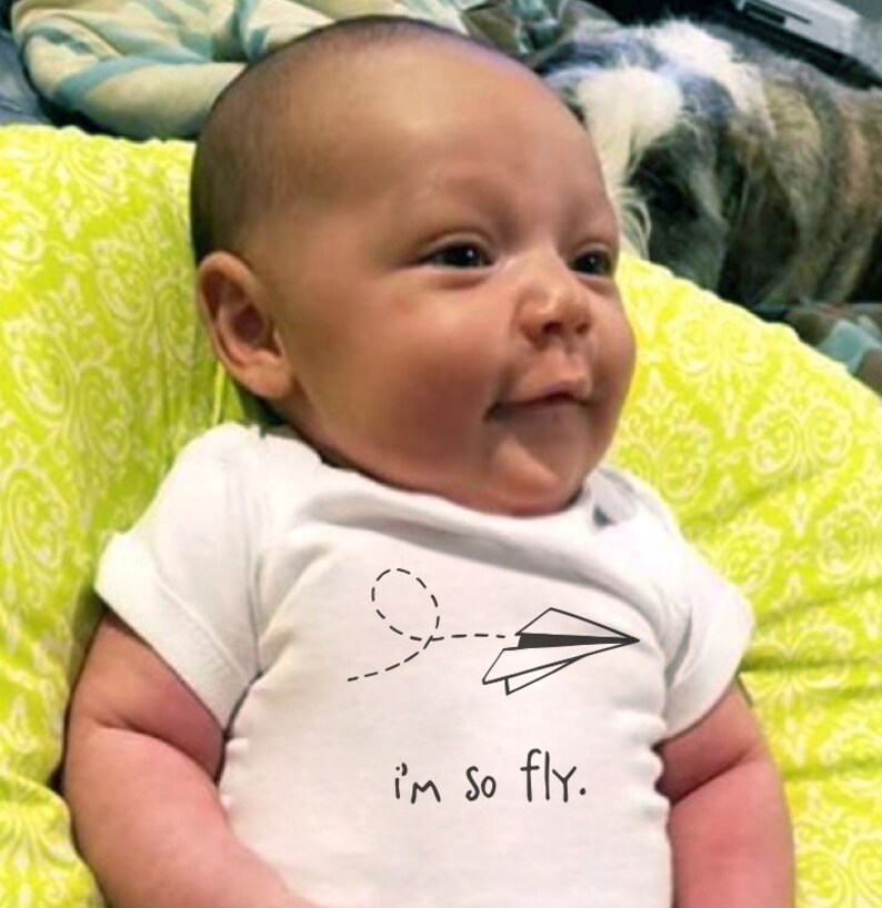 Baby Clothes. Fly. Onepiece. Paper Airplane. Newborn Bodysuit. Cool ...