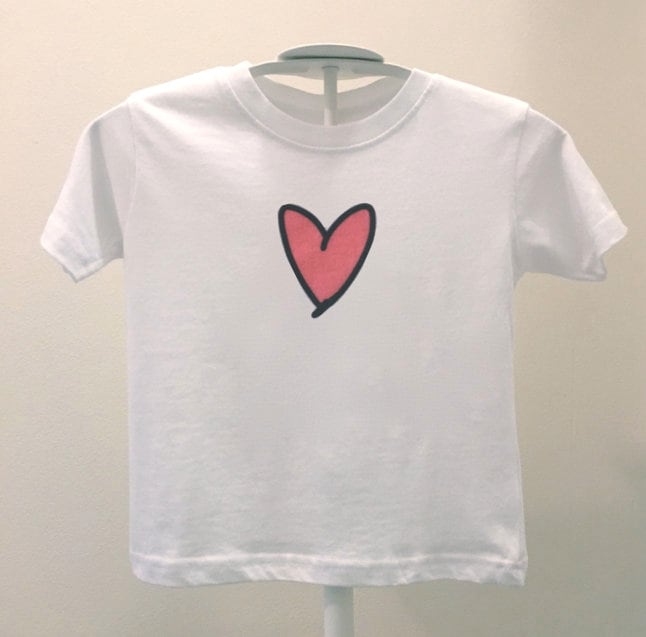 Yo corazón rosado. de niña. Camiseta 100% algodón. Corazón. Amor. Rosa ...