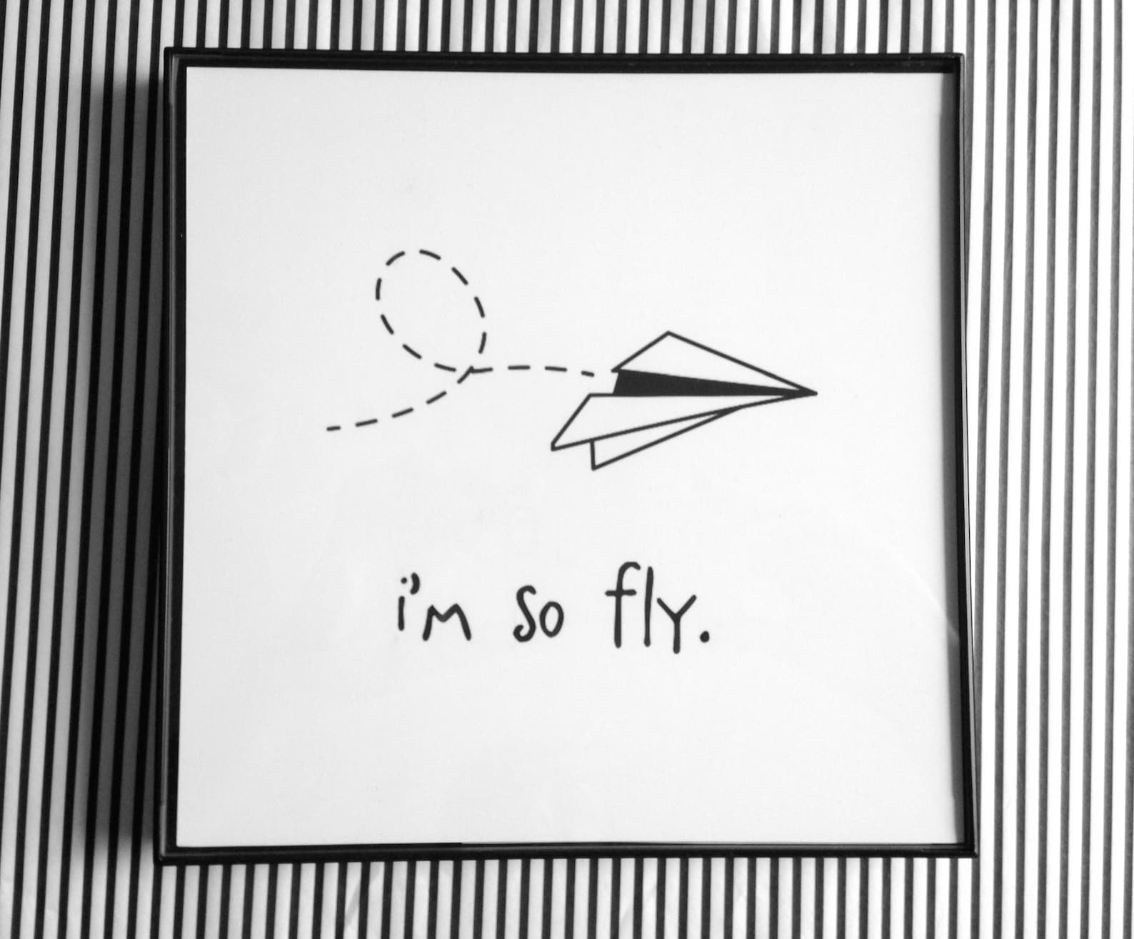 Fly. Home Decor. Nursery. I'm so Fly. Paper Airplane. Illustration ...