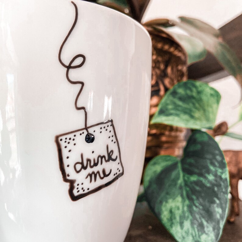 Drink Me Mug the original Alice In Wonderland | Etsy