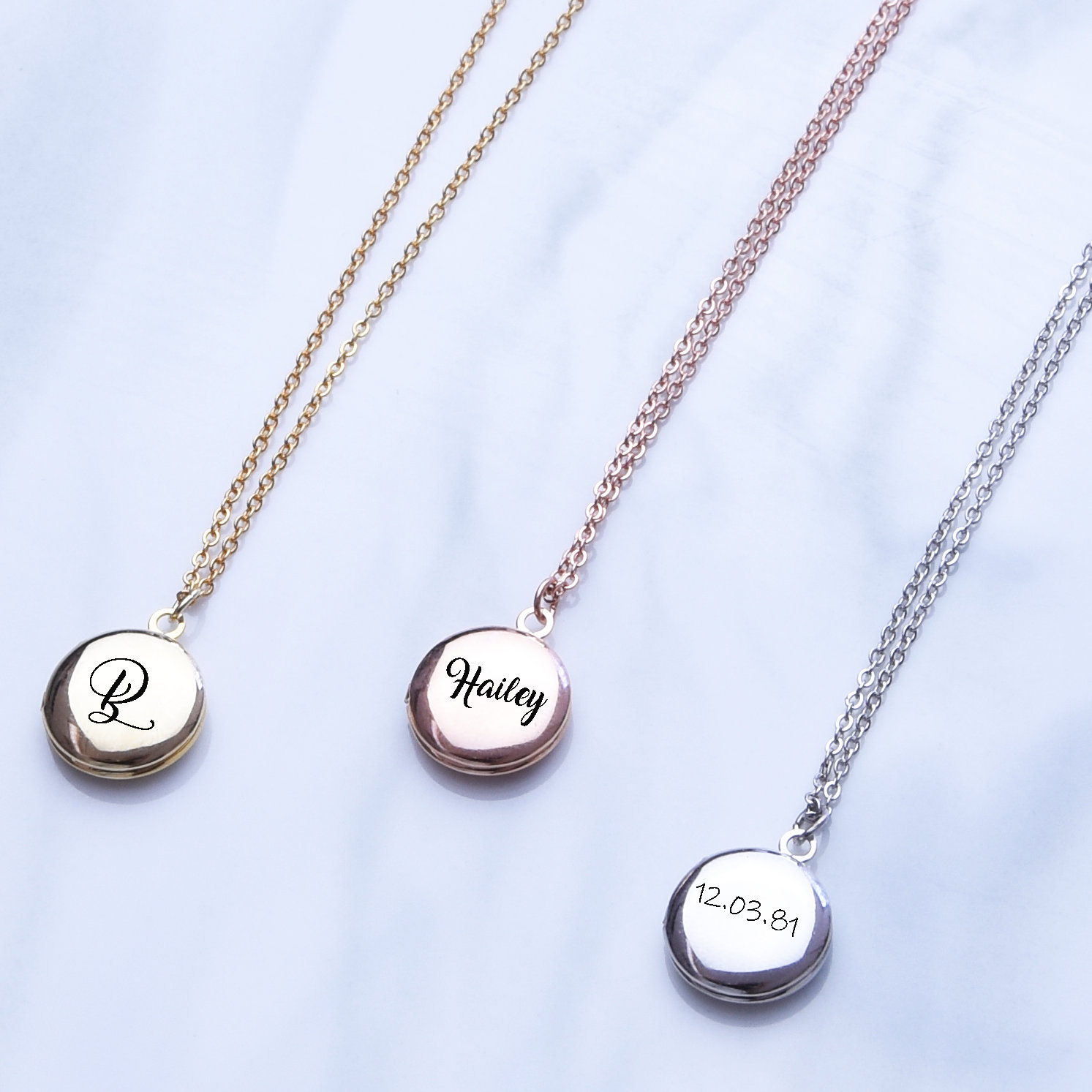 Tiny Round Locket Necklace Gifts for Mom Locket Necklace Mini | Etsy