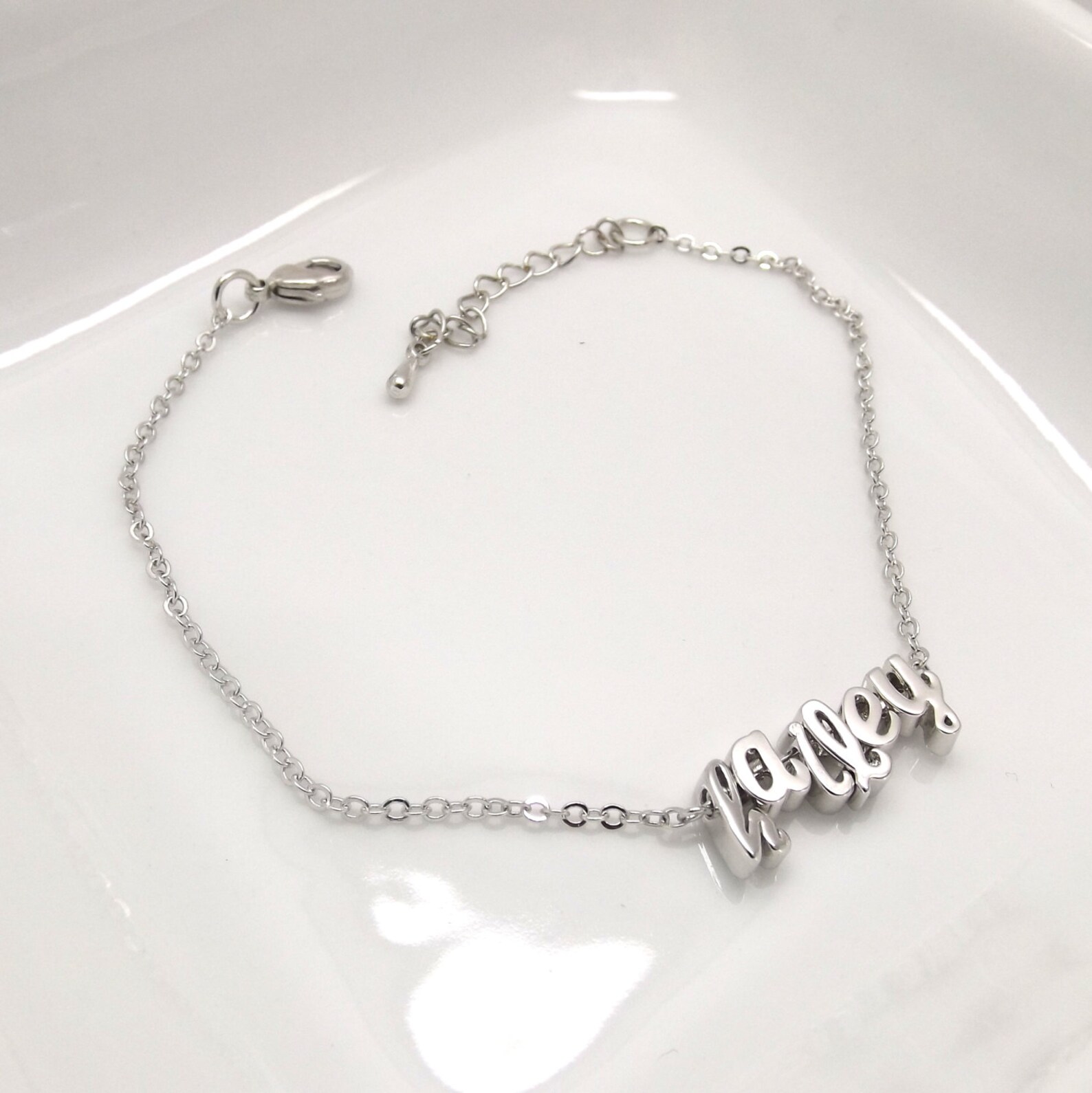 Lowercase Cursive Name Bracelet Script Name Bracelet Birthday - Etsy