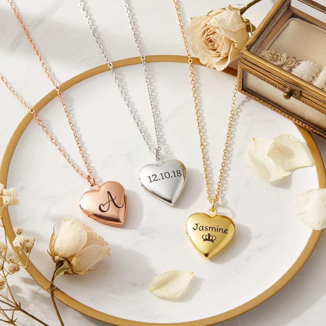 Children's Heart Engraved Locket , Flower Girl Gift, Flower Girl Locket ...