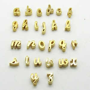 Dainty Silver Gold Rose Gold Lowercase Cursive Script Initial Bracelet ...