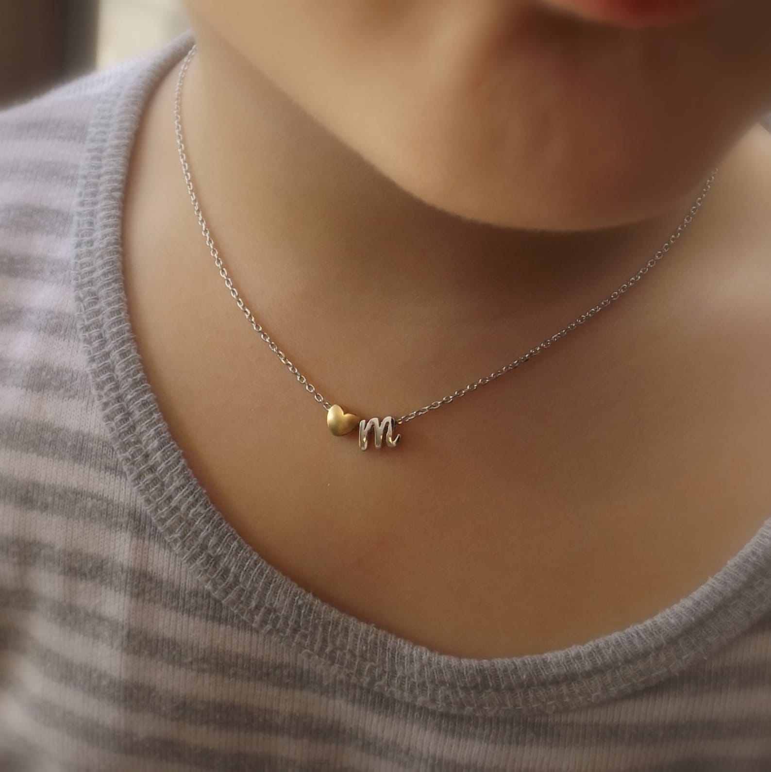 Children's Initial Necklace, Toddler Necklace Personalized, Flower Girl ...