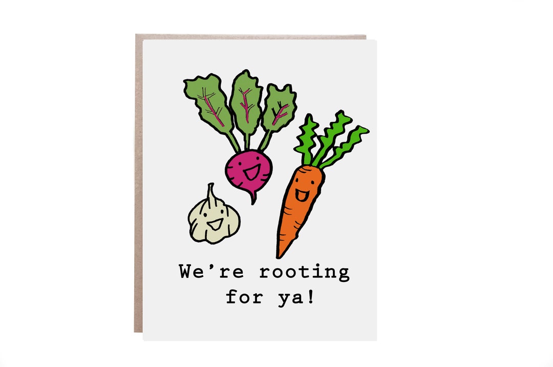 Punny Vegetable Good Luck Card - Etsy