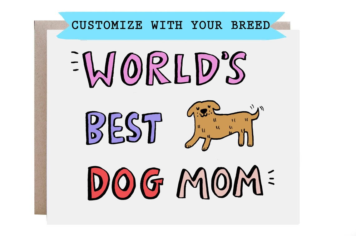 Dog Mom Card Dog Mother's Day Card Dog Card Custom - Etsy