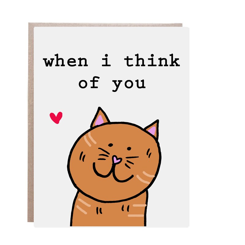 Cat Love Card - Etsy