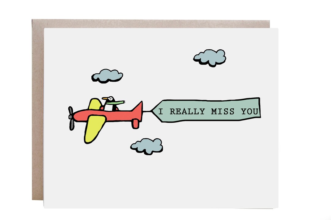 I Miss You Card - Etsy