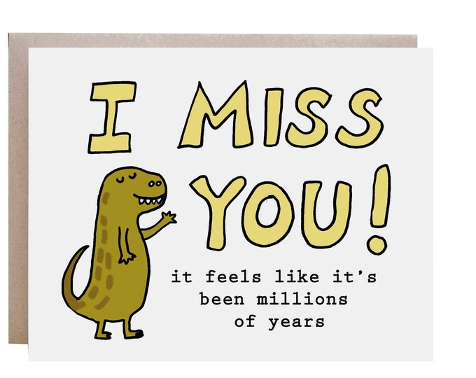 Funny Miss You Card, Miss You Card - Etsy