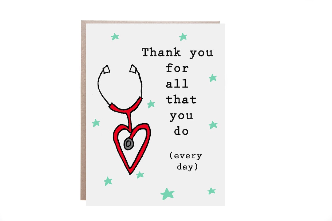 Nurse Card, Nurses Day, Nurse Thank You, Thank You Nurse, Card - Etsy
