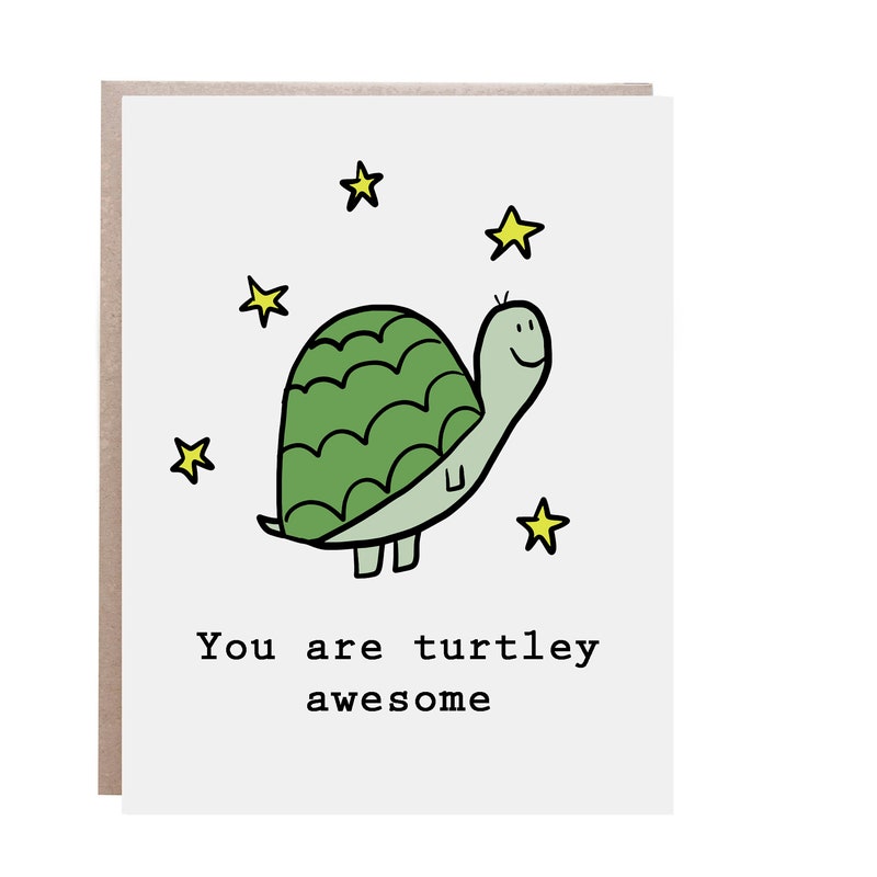 Turtle Card - Etsy