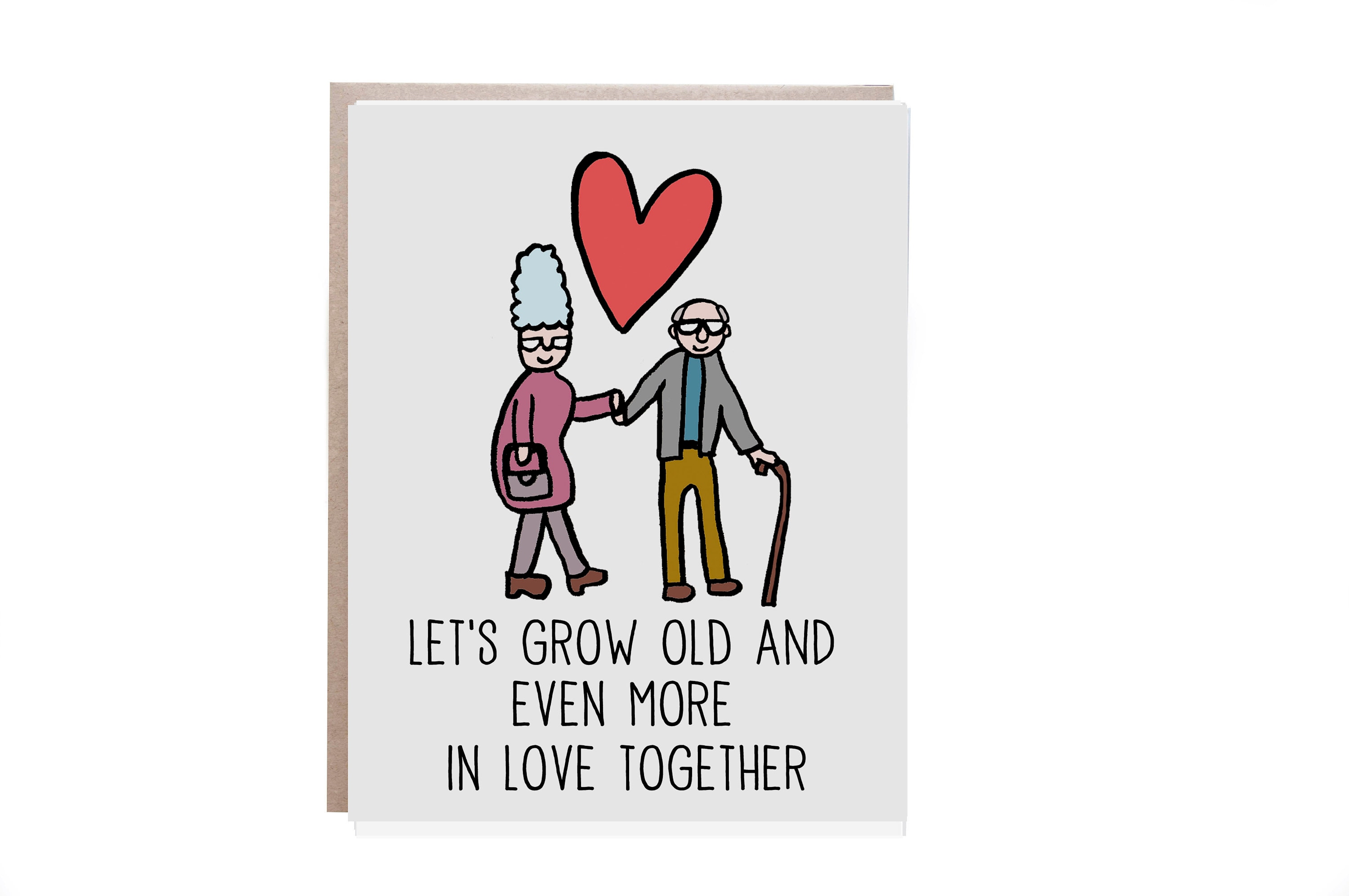 Grow Old Together Let's Grow Old Together Love Card | Etsy