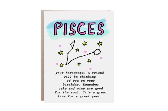 Pisces Constellation and Sign Personalisable. Happy Birthday Pisces ...