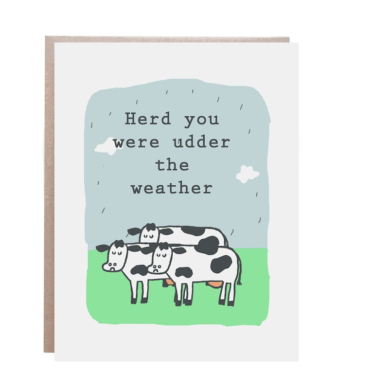 Cow Card - Etsy