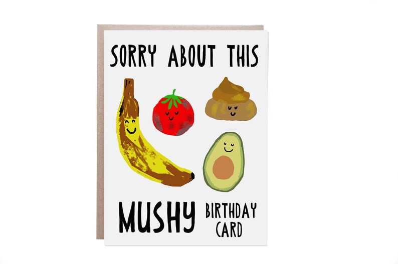 Birthday Card, Sentimental Birthday Card, Poop Card, Pun Birthday Card ...