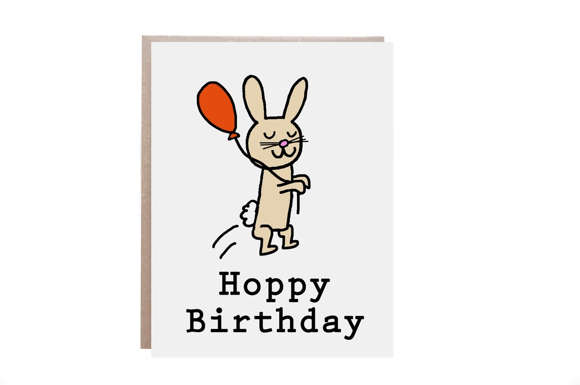 Happy Birthday Card Birthday Card Hoppy Birthday - Etsy