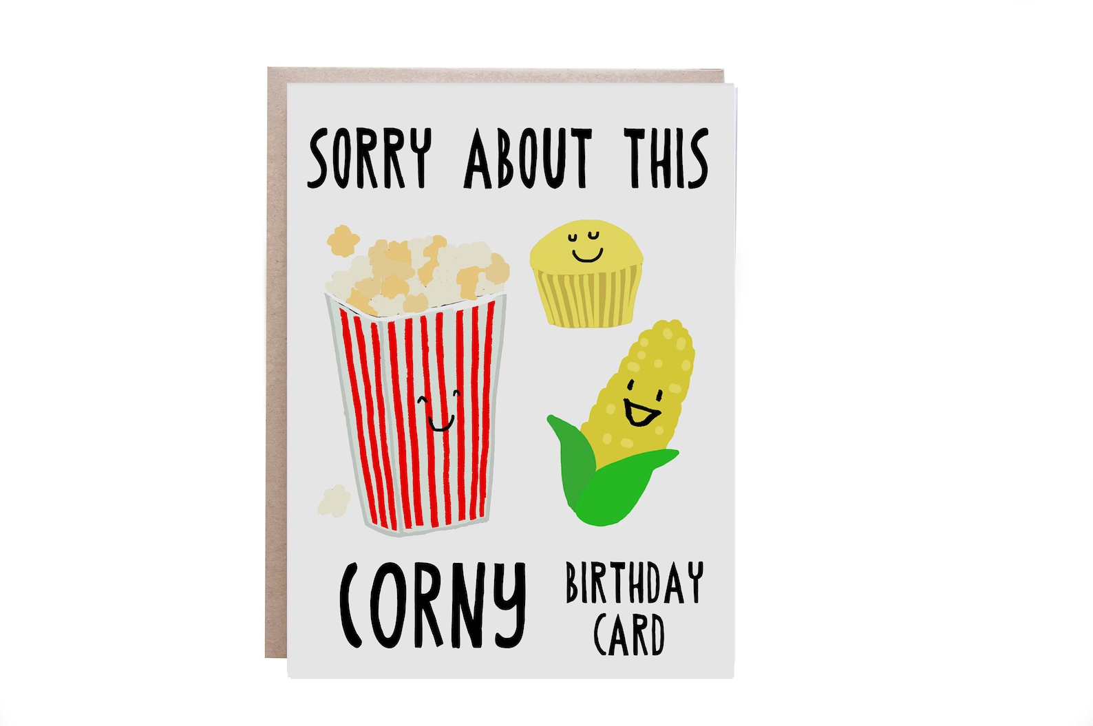 Corny Birthday Card, Popcorn Birthday Card, Birthday Card, Popcorn, Pun ...