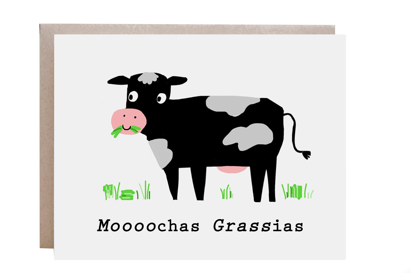 Moochas Gracias, Thank You Card, Cow Thank You Card - Etsy