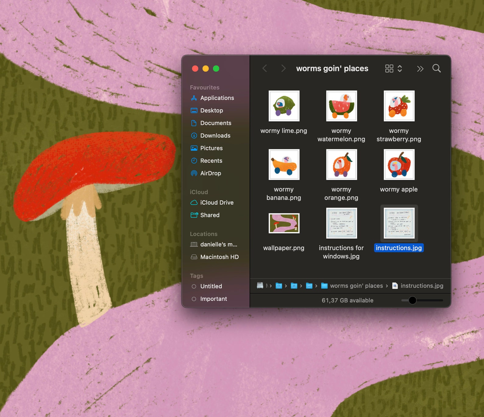 Cottagecore Mushroom Desktop Icons & Wallpaper (digital Download) - Etsy