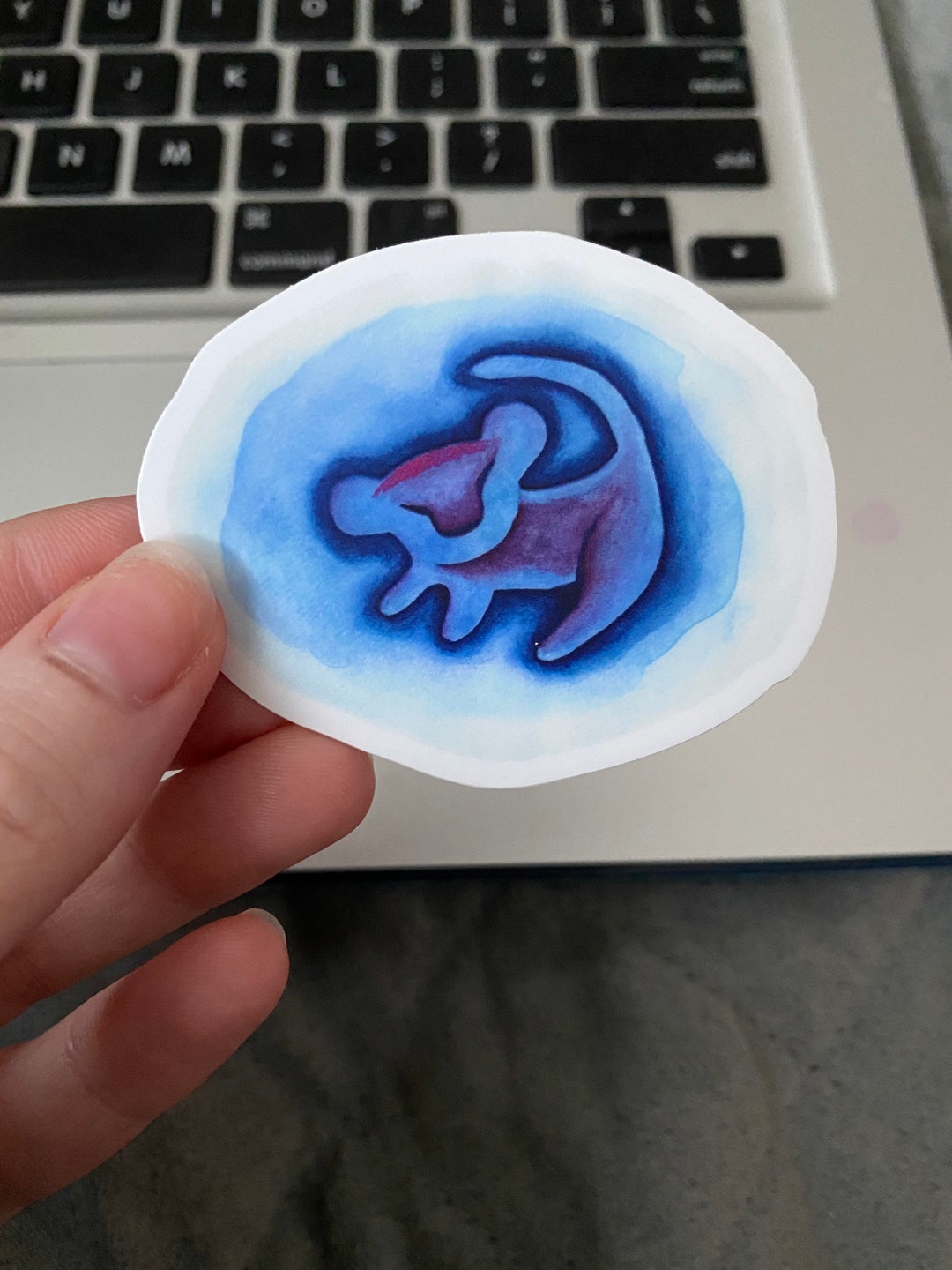 The Lion King - Watercolor Painting - Simba Cave Drawing - Vinyl ...