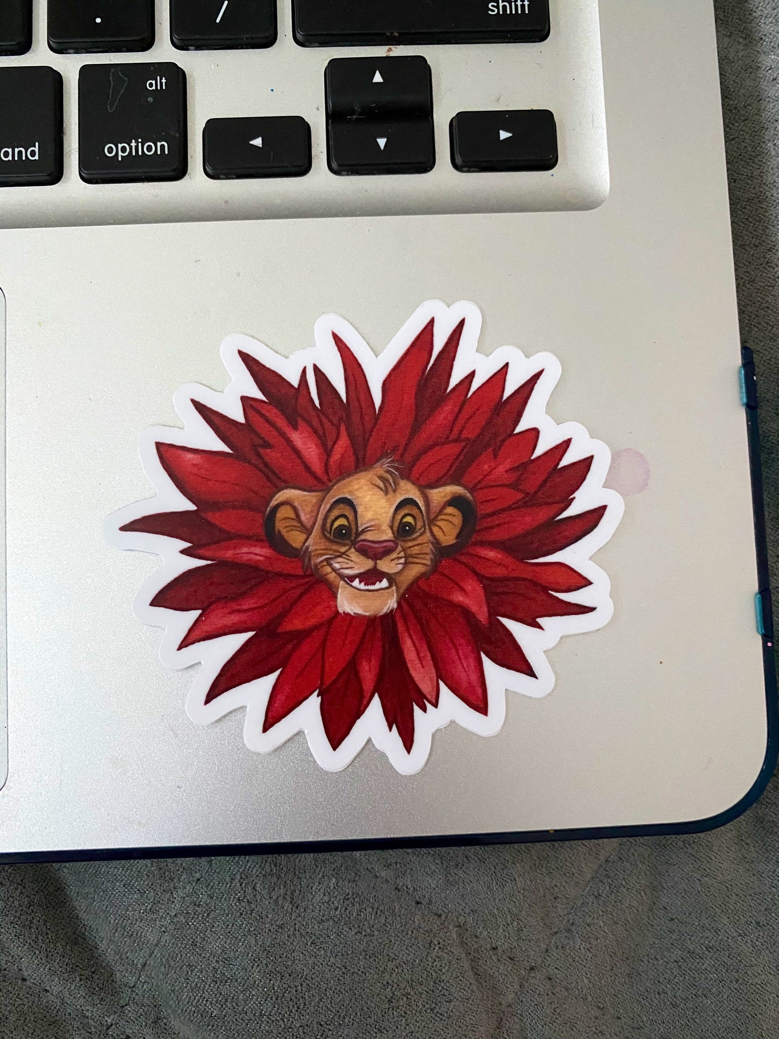 The Lion King Simba Leaf Mane Vinyl Sticker - Etsy
